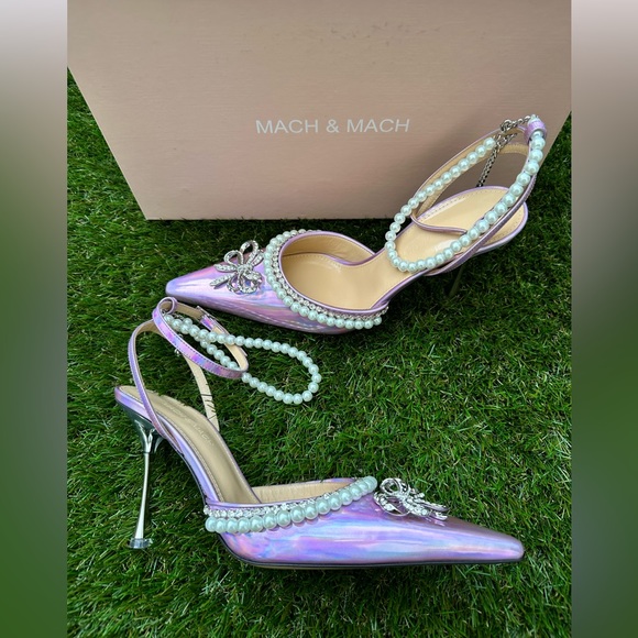 MACH & MACH | Shoes | Mach Mach Sophie Pointed Toe Crystal Embellished ...